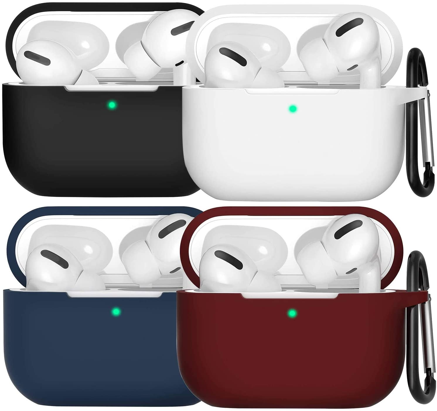 Airpods Pro Case,Apple Airpods pro Accessories Kits, [Front LED Visible] 4 Packs Airpods Pro ...