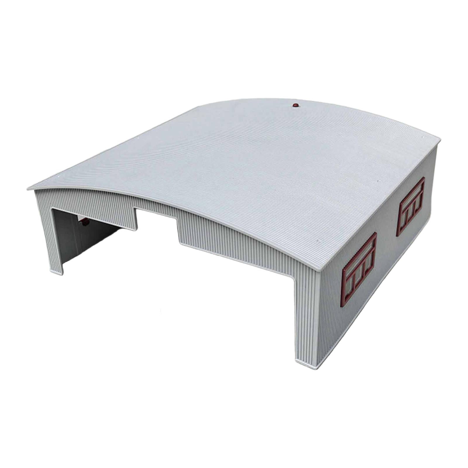 Airport Hangar Model Lighted Door Window Plastic Construction Large ...