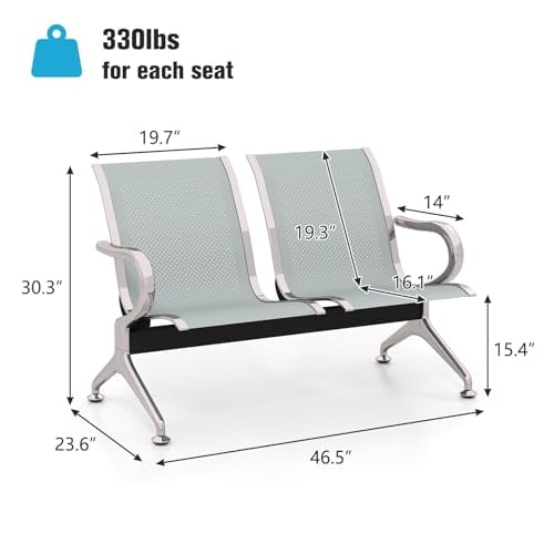 Airport Reception Waiting Room Chair - Reception Guest Chair with Arms ...