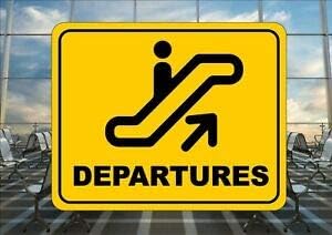 Airport Reproduction Sign Stag & Hen Gift Departures Airport Sign Funny ...