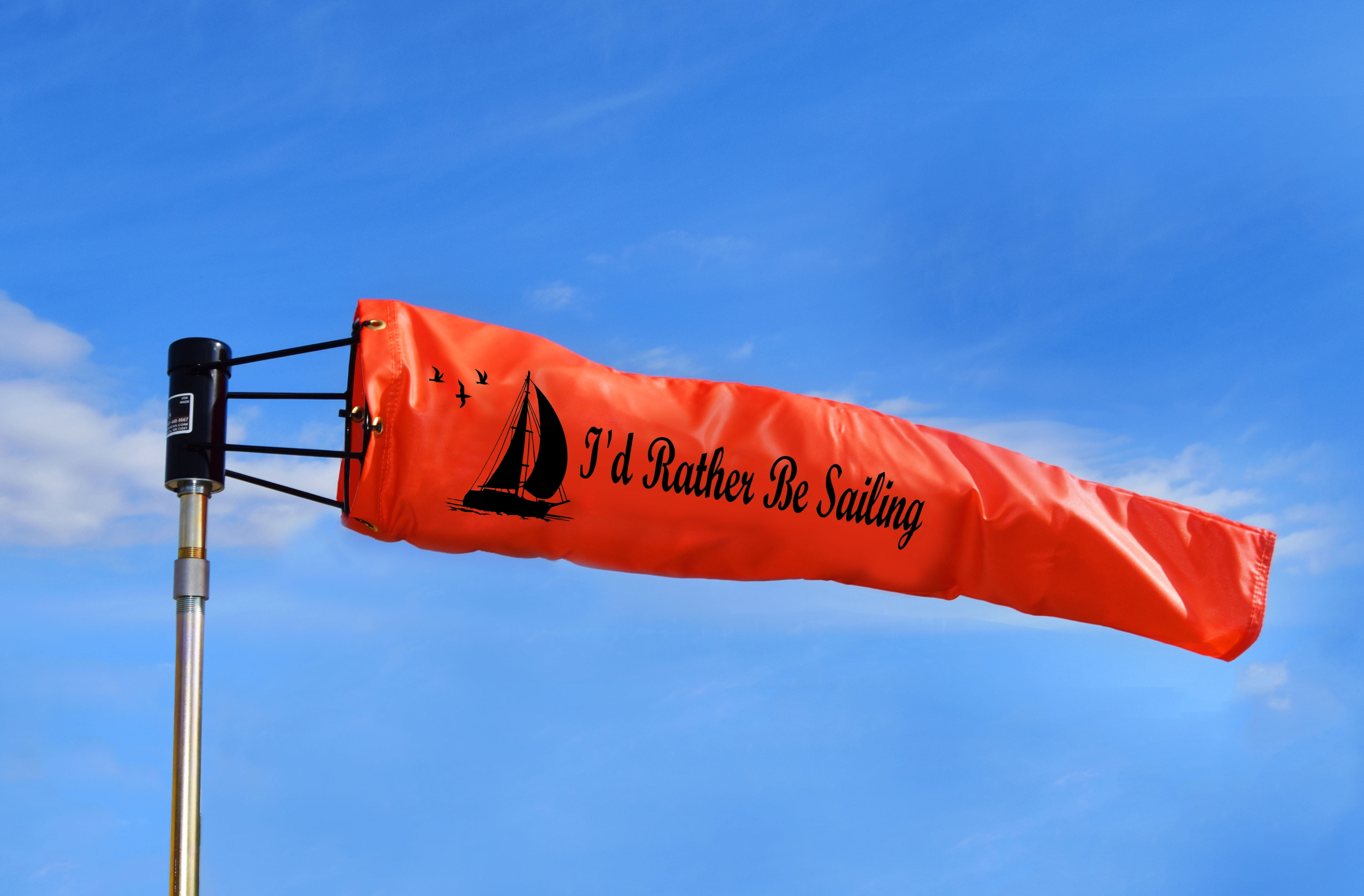 Airport Windsock Corporation 8" x 36" Orange Windsock and 8" Ball ...
