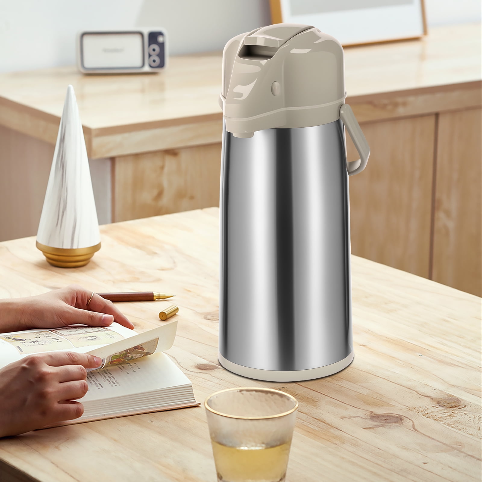 Airpot Coffee Carafe with Rotatable Base and Carry Handle 2.2L Airpot ...