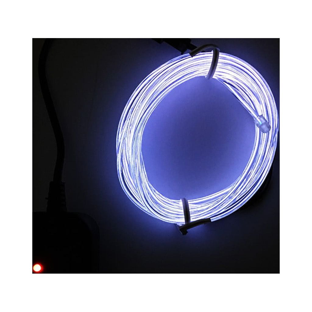 Airpow 5M Flexible LED EL Wire String Strip Rope Decor Neon Lamp USB ...