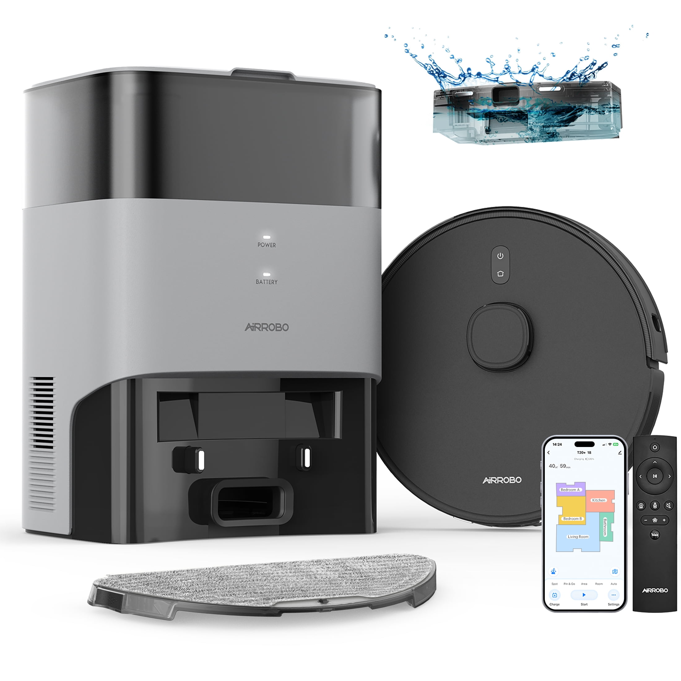 Airrobo Laser Robot Vacuum Cleaner and Mop Combo T20+ , 60 days Self ...