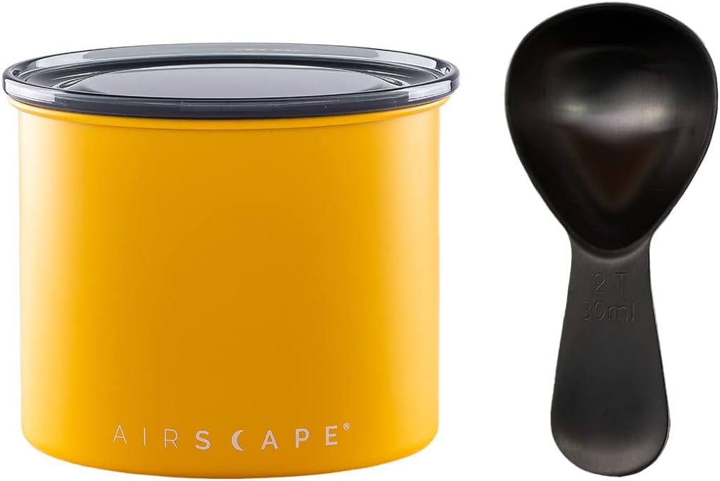 Airscape Stainless Steel Coffee Canister & Scoop Bundle - Food Storage ...