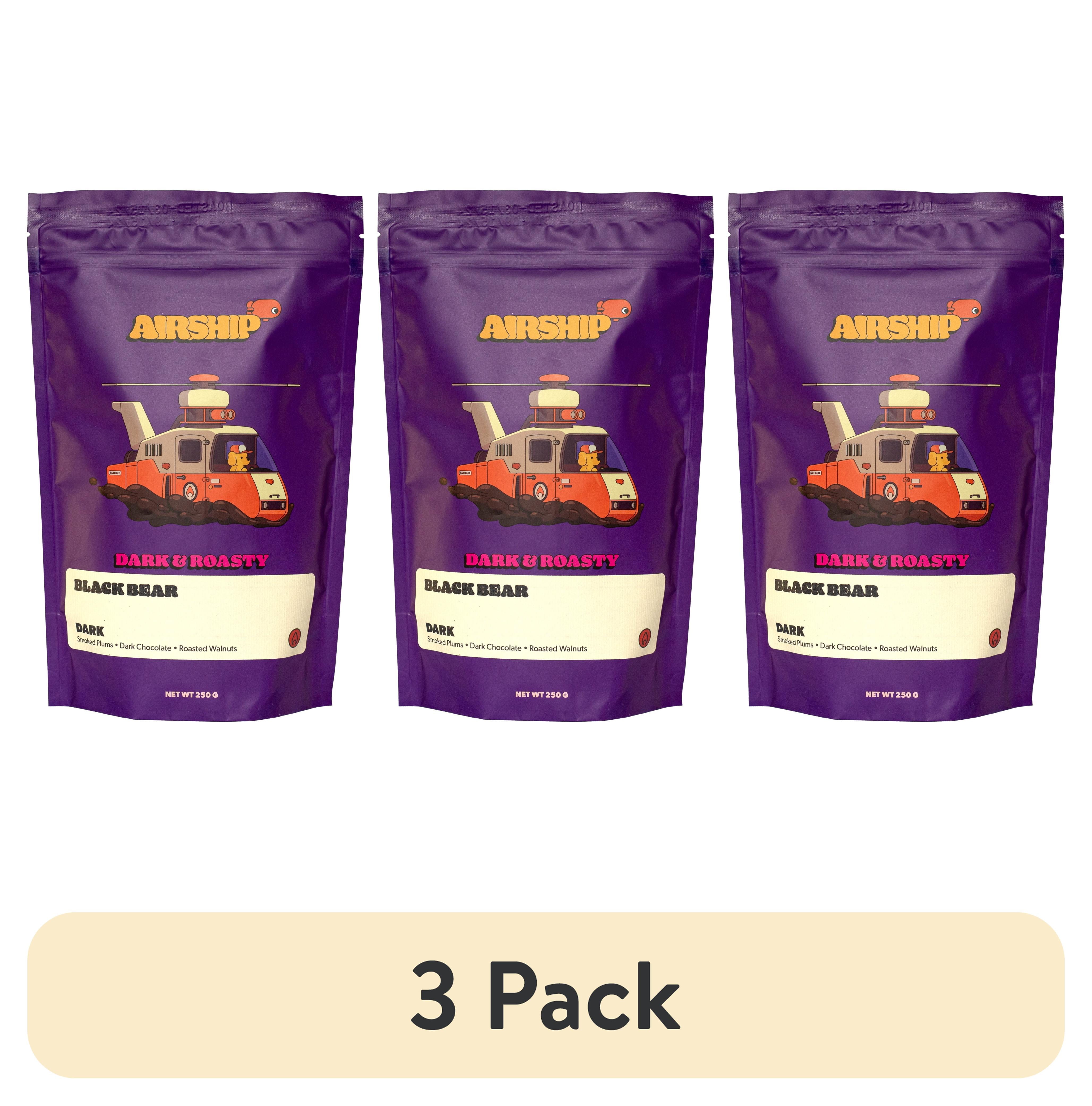 (3 pack) Airship Black Bear, Dark Roast, Whole Coffee Beans, 8.8 oz - Walmart.com