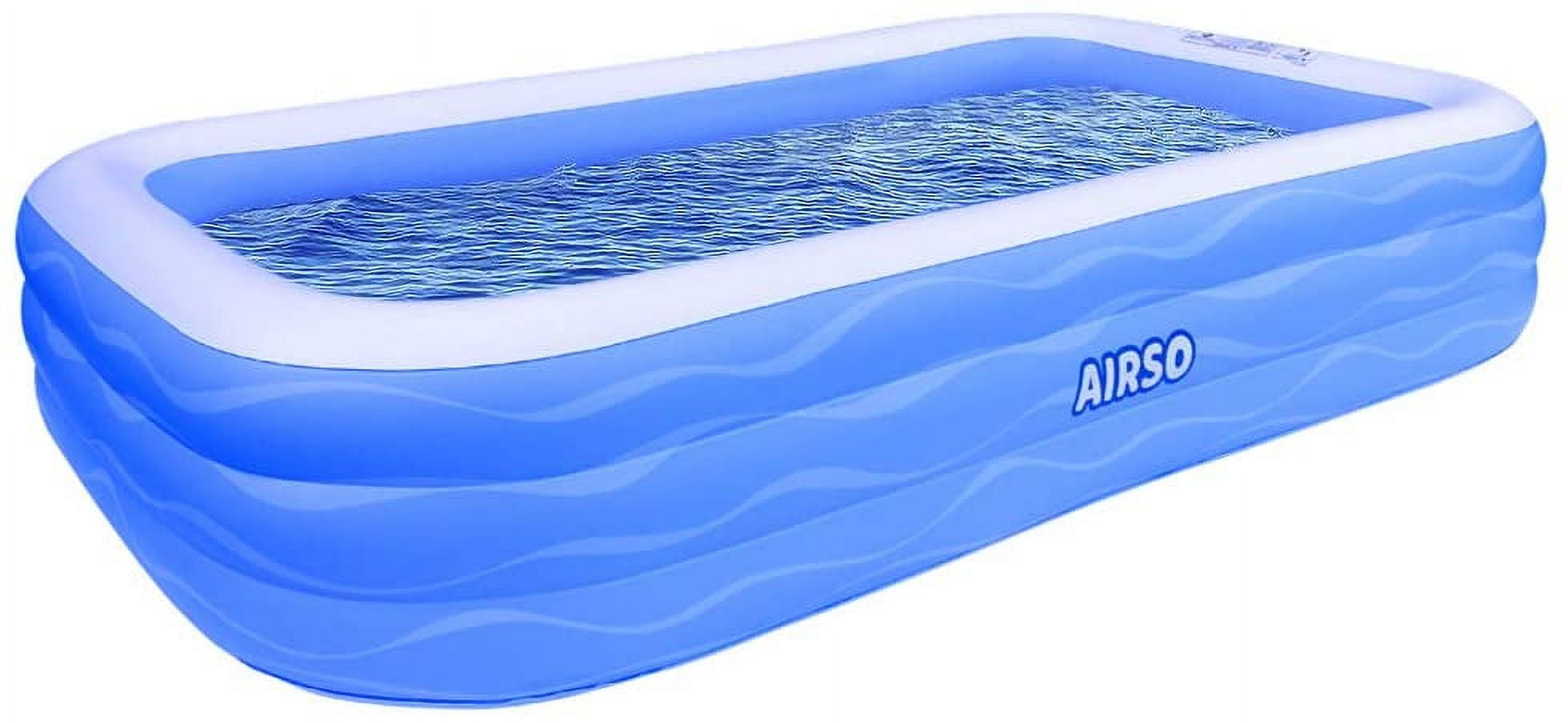 "Airso Family-Sized Inflatable Pool, 118""x72""x22"", for Adults & Kids ...