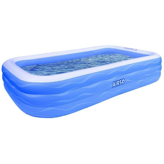 "Airso Family-Sized Inflatable Pool, 118""x72""x22"", for Adults & Kids ...