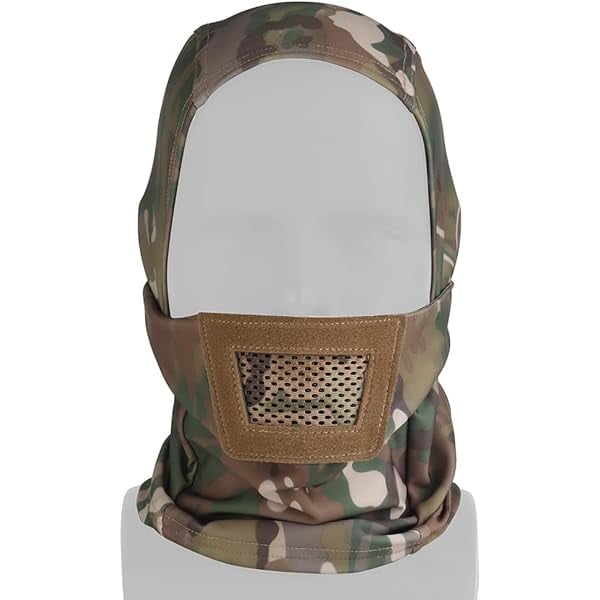 Airsoft Balaclava Mesh Mask,Ninja Tactical Mask with Breathable Mouth ...