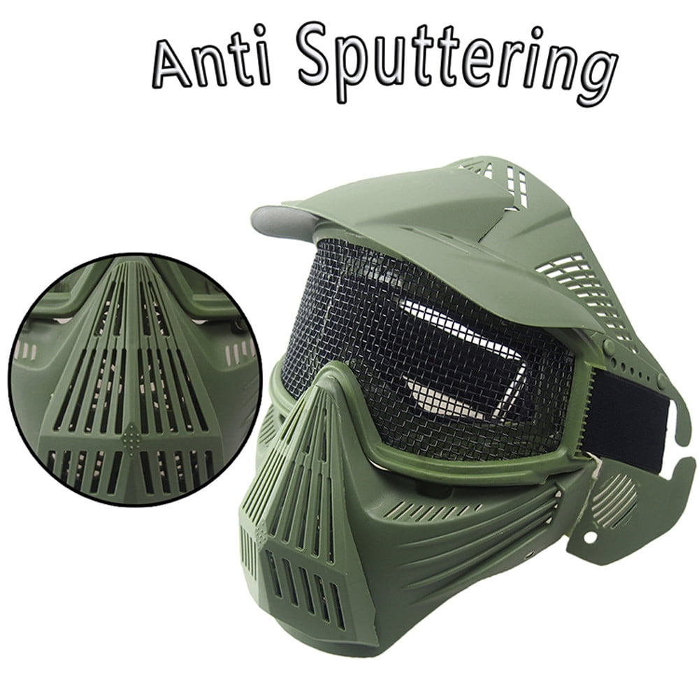 Airsoft Full Face Mask Metal Mesh Goggles Protection - Walmart.com