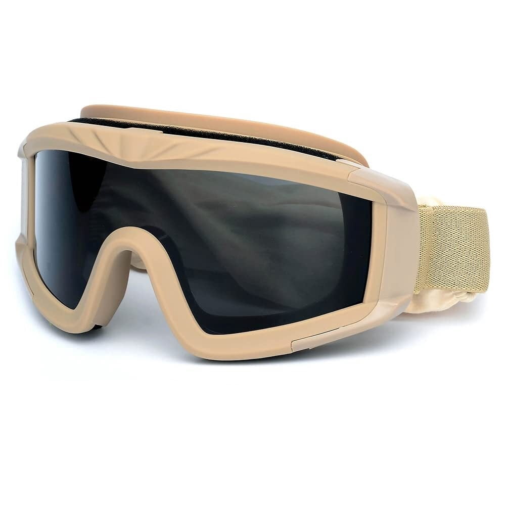 Airsoft Goggles Anti Fog Army Tactical Goggles with 3 Interchangeable ...