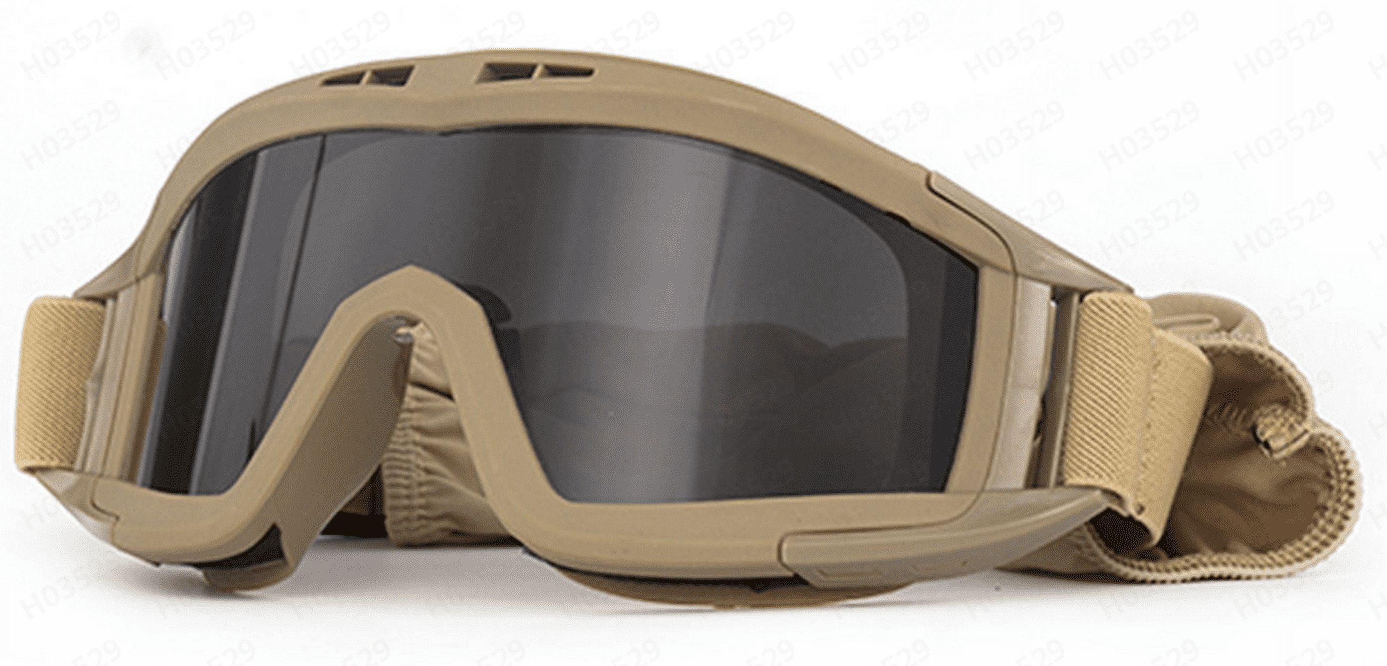 Airsoft Goggles Anti Fog Army Tactical Goggles with 3 Interchangeable ...