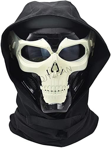 Airsoft Skull Full Face Protective Mask Balaclava Mask Adjustable for ...