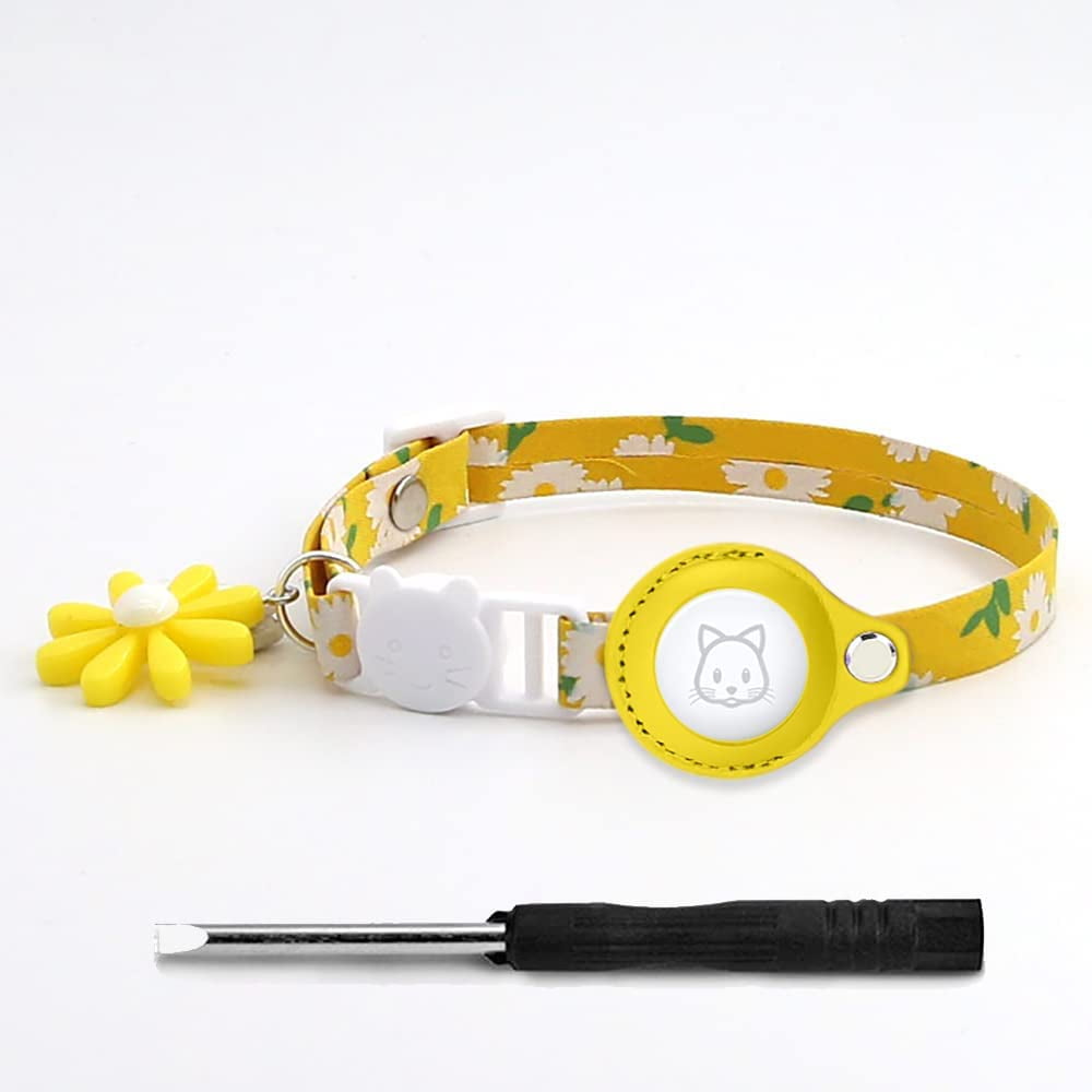 Airtag Cat Collar, Adjustable Breakaway Air Tag Kitten Collars with ...