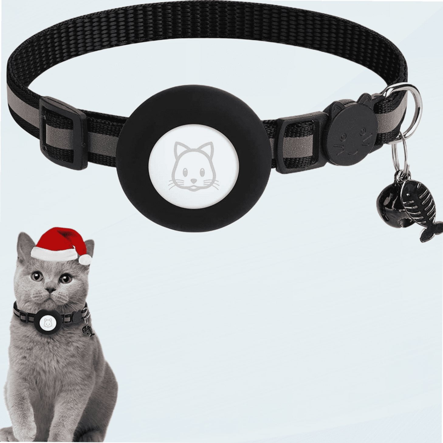 Airtag Cat Collar, Air tag Cat Collar with Bell and Safety Buckle in 3/ ...
