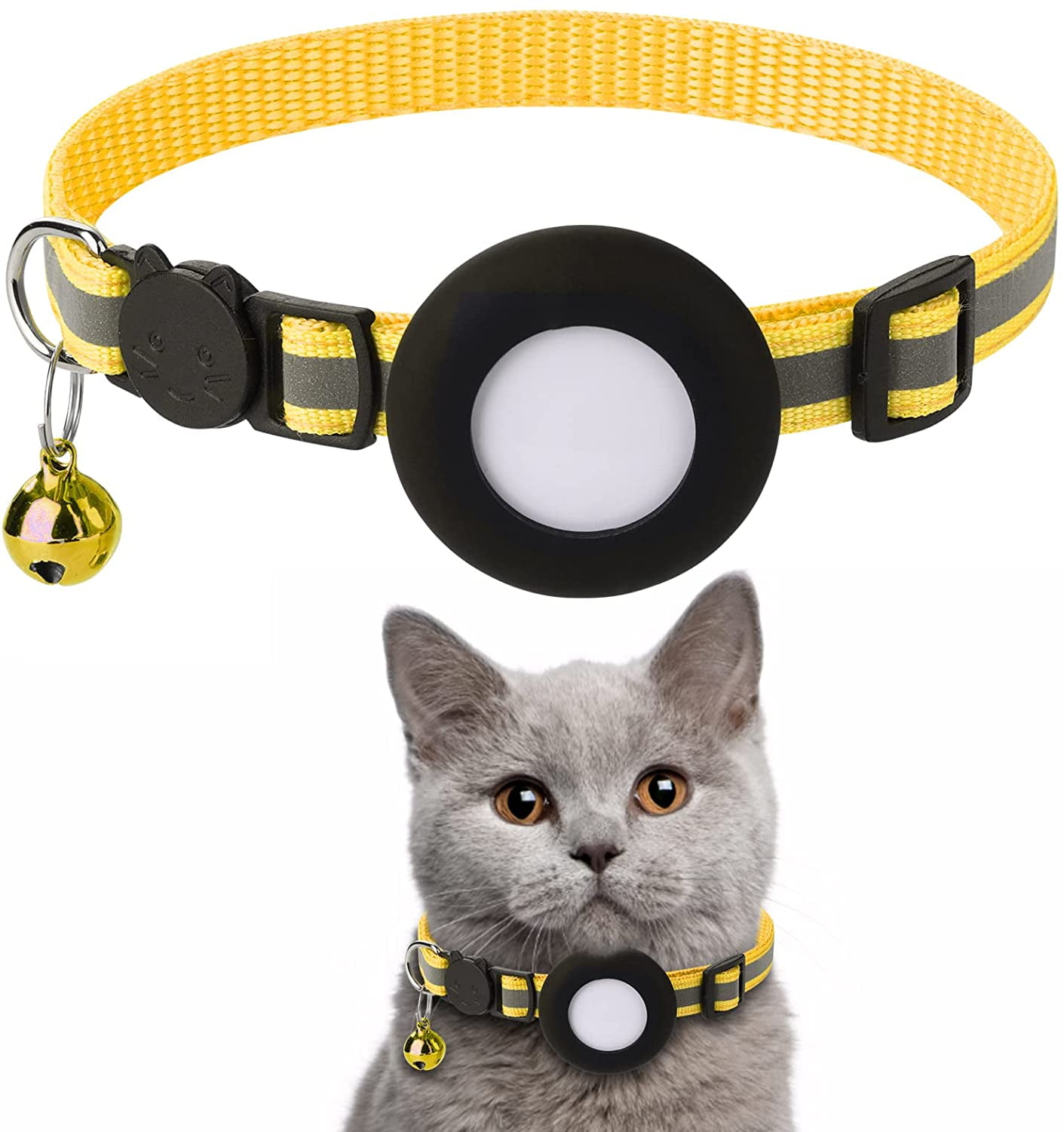 Airtag Cat Collar, Air tag Cat Collar with Bell and Safety Buckle in 3/ ...
