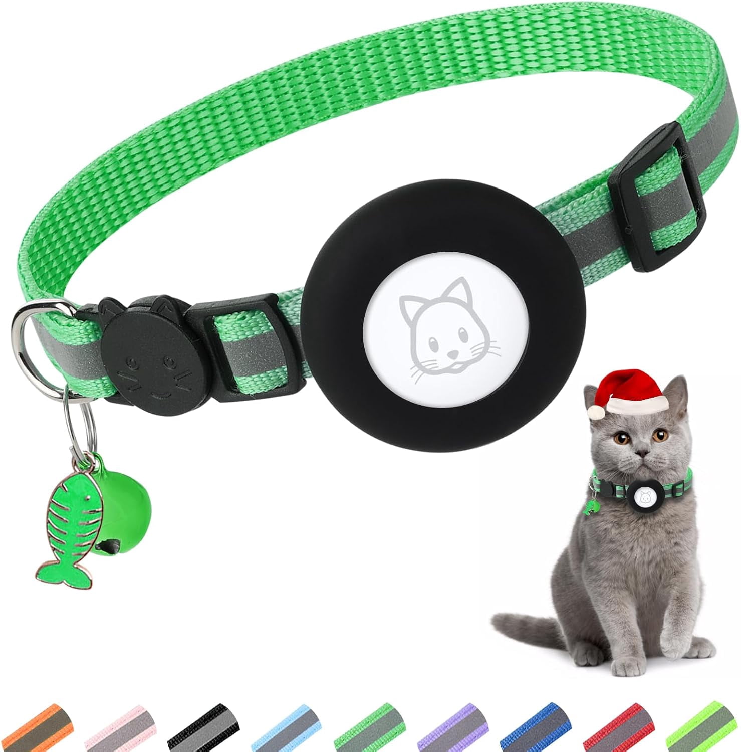 Airtag Cat Collar, Air tag Cat Collar with Bell and Safety Buckle in 3/ ...