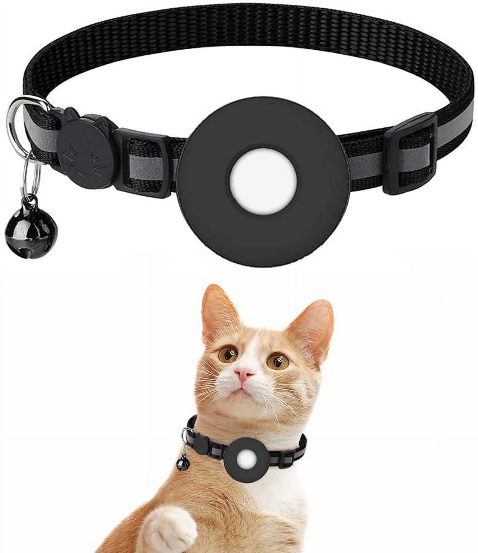 Airtag Cat Collar with Bell, Airtag Pet Collar with Waterproof Airtag ...