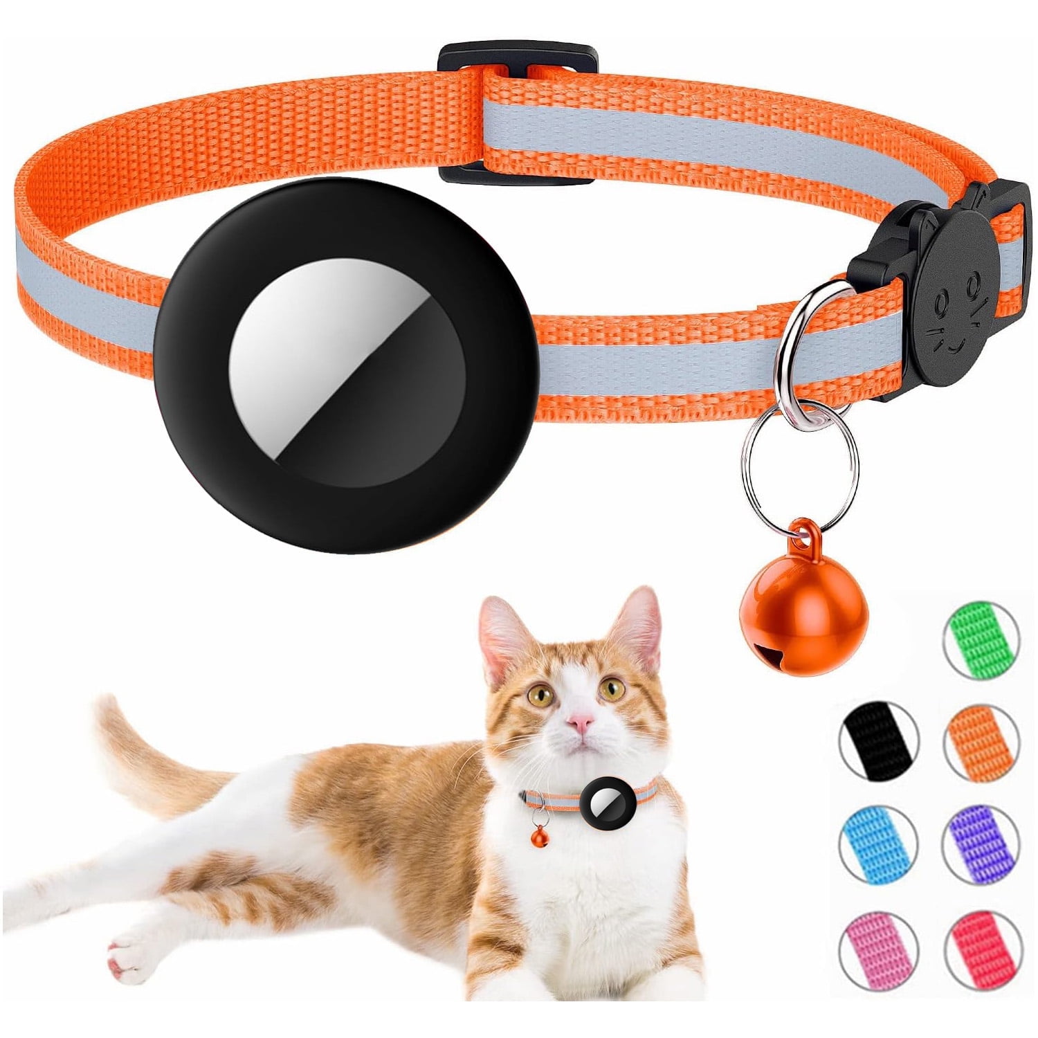 Airtag Cat Collar Breakaway, (GPS Not Included)Reflective Kitten Collar ...