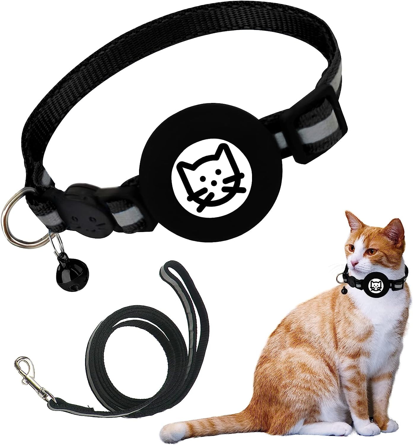 Airtag Cat Collar, Cat Airtag Collar with Bell and Safety Buckle ...