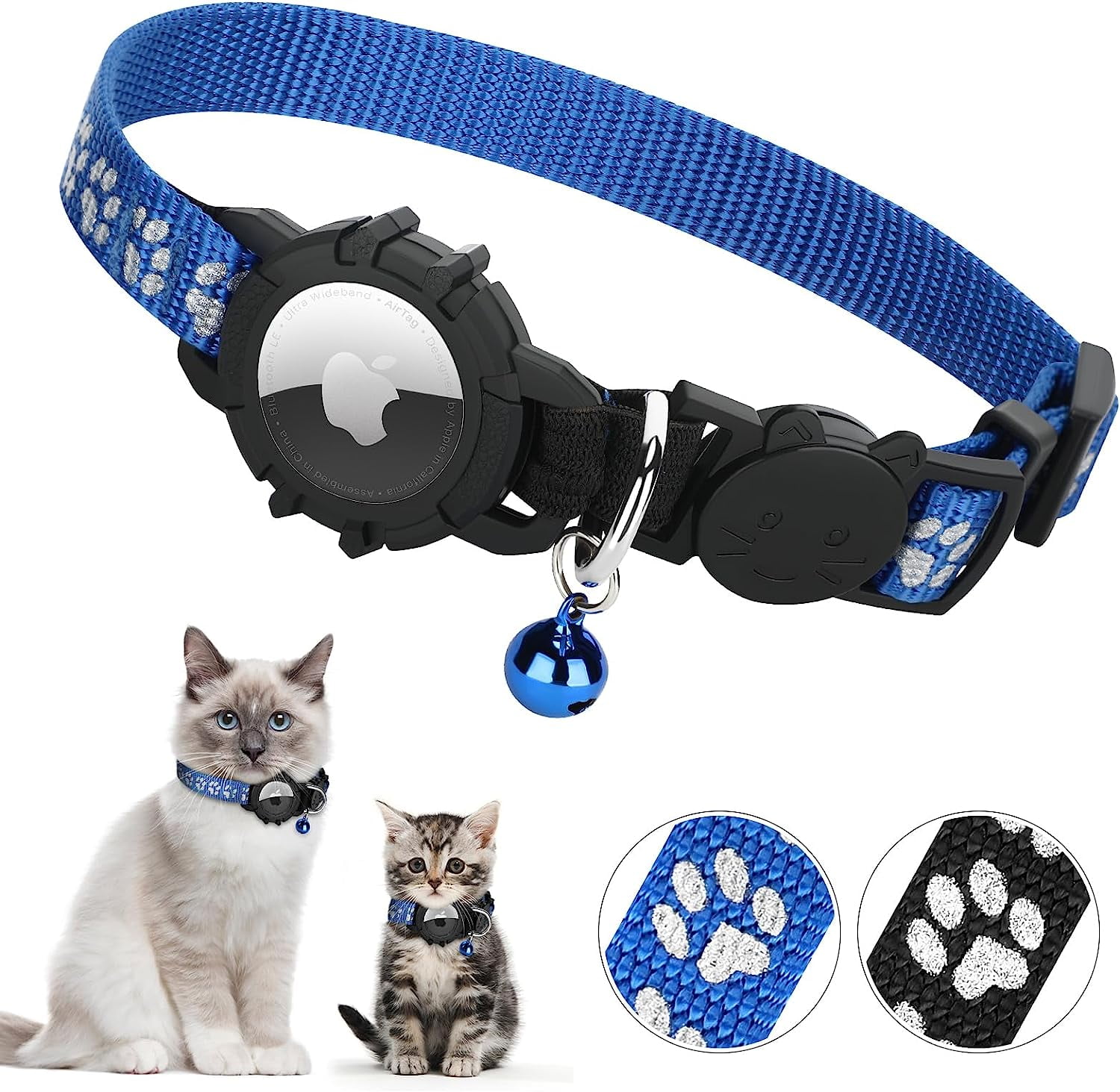 Airtag Cat Collar, Kitten Collar with Waterproof Airtag Holder ...