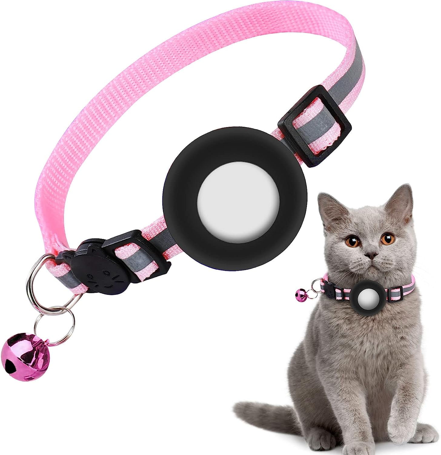 Airtag Cat Collar, Reflective Airtag Cat Collar with Bell and Safety ...