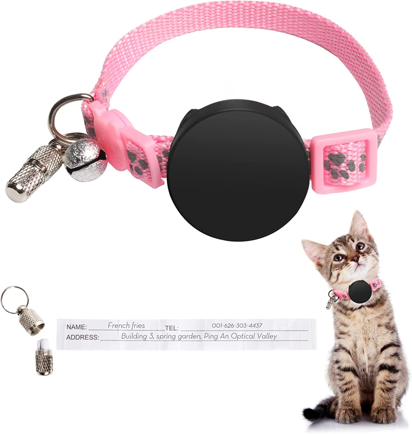 Airtag Cat Collar, Reflective Airtag Cat Collar with Bell and Silicone ...