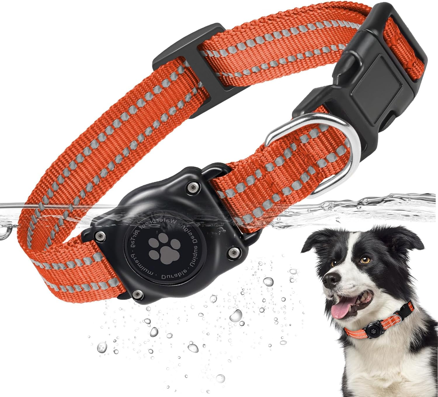 Airtag Dog Collar, 100% Waterproof Integrated Apple Air Tag Dog Collars ...
