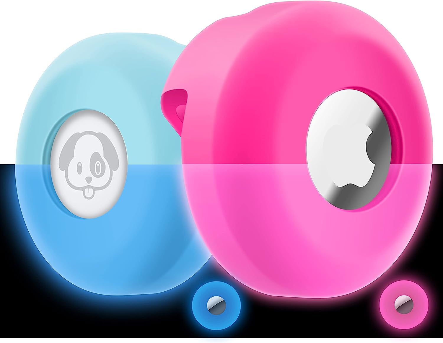 Airtag Dog Collar Holder [2 Pack] Silicone Air Tag Cat Collar Cover ...