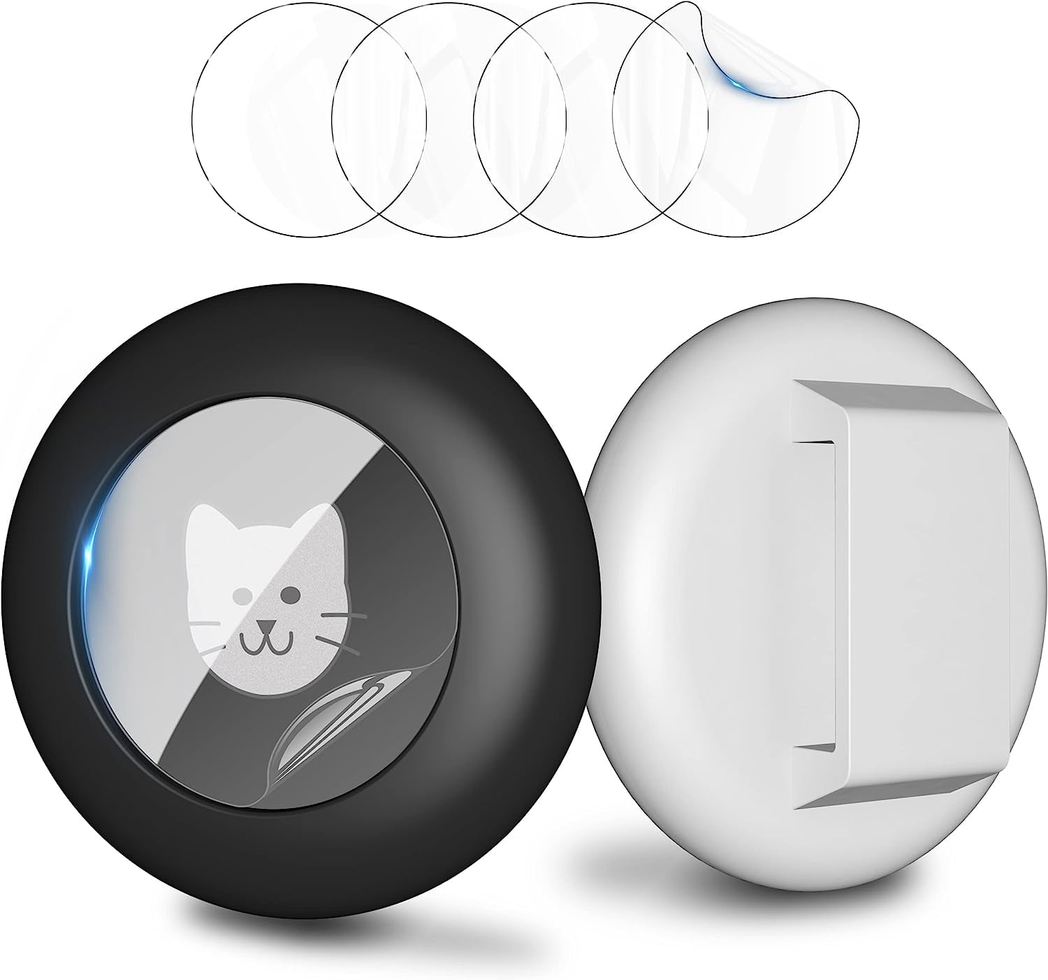 Airtag Dog Collar Holder for Apple Airtag, 2 Pack Anti-Lost Silicone ...