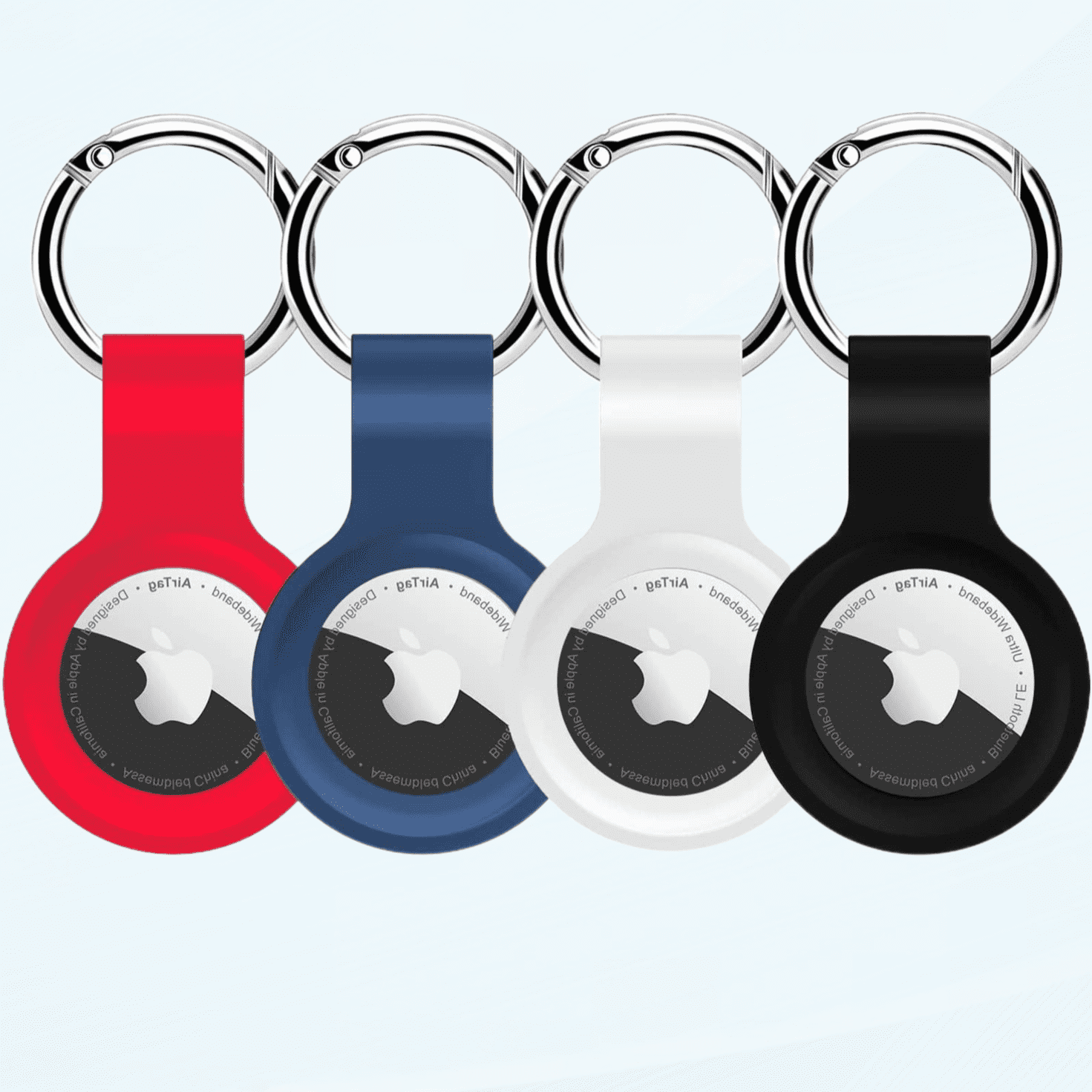 Airtag Holder,Apple Air Tag Keychain and Silicone Airtag Case,4 Pack ...