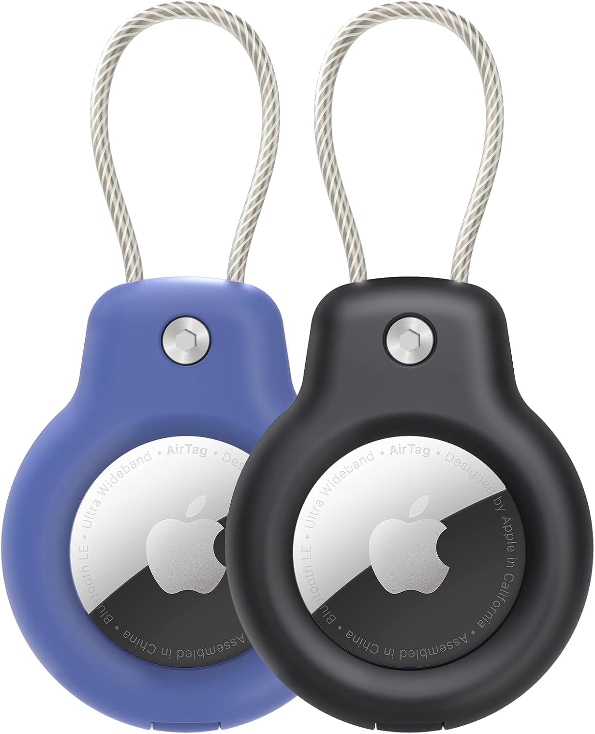 Airtag Holder for Apple AirTag Secure Holder With Wire Cable, 2 Pack ...