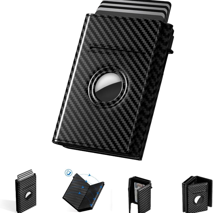 Airtag Wallet for Men, Air Tag Wallet with Airtag Holder, Mens Trifold ...