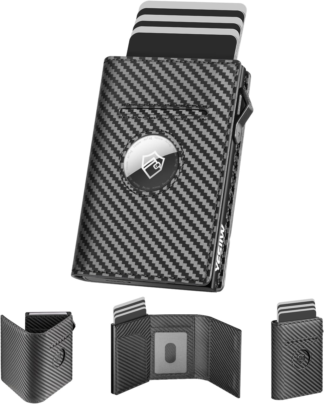 Airtag Wallet for Men Compatible With AirTag, Blocking Mens Wallet ...