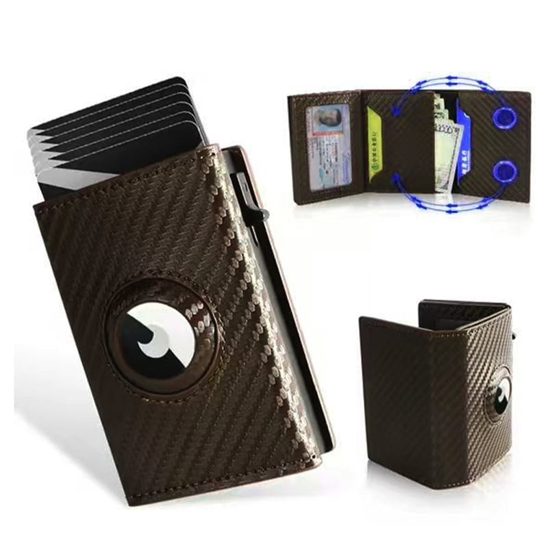 Airtag Wallet for Men, Mens Minimalist Smart Wallet for Air Tag RFID ...