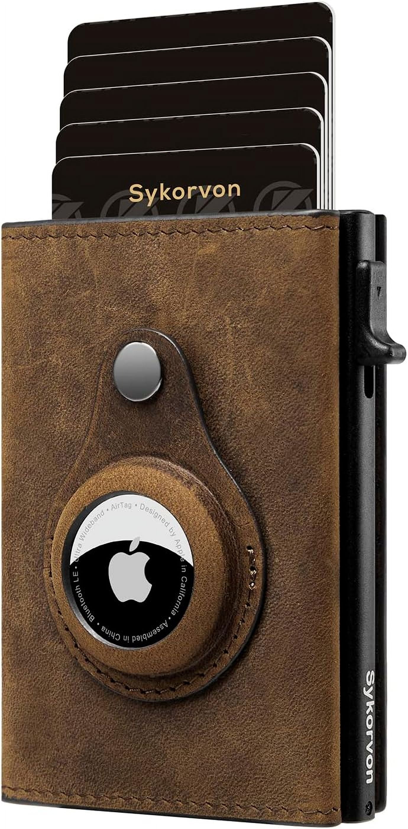 Airtag Wallet Men Minimalist RFID Wallet with Airtag Holder Smart Pop ...