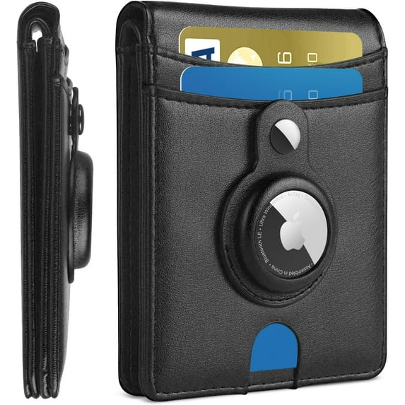 Airtag Wallet for Men, Slim Leather Mens Wallet with Airtag Holder, 10 ...
