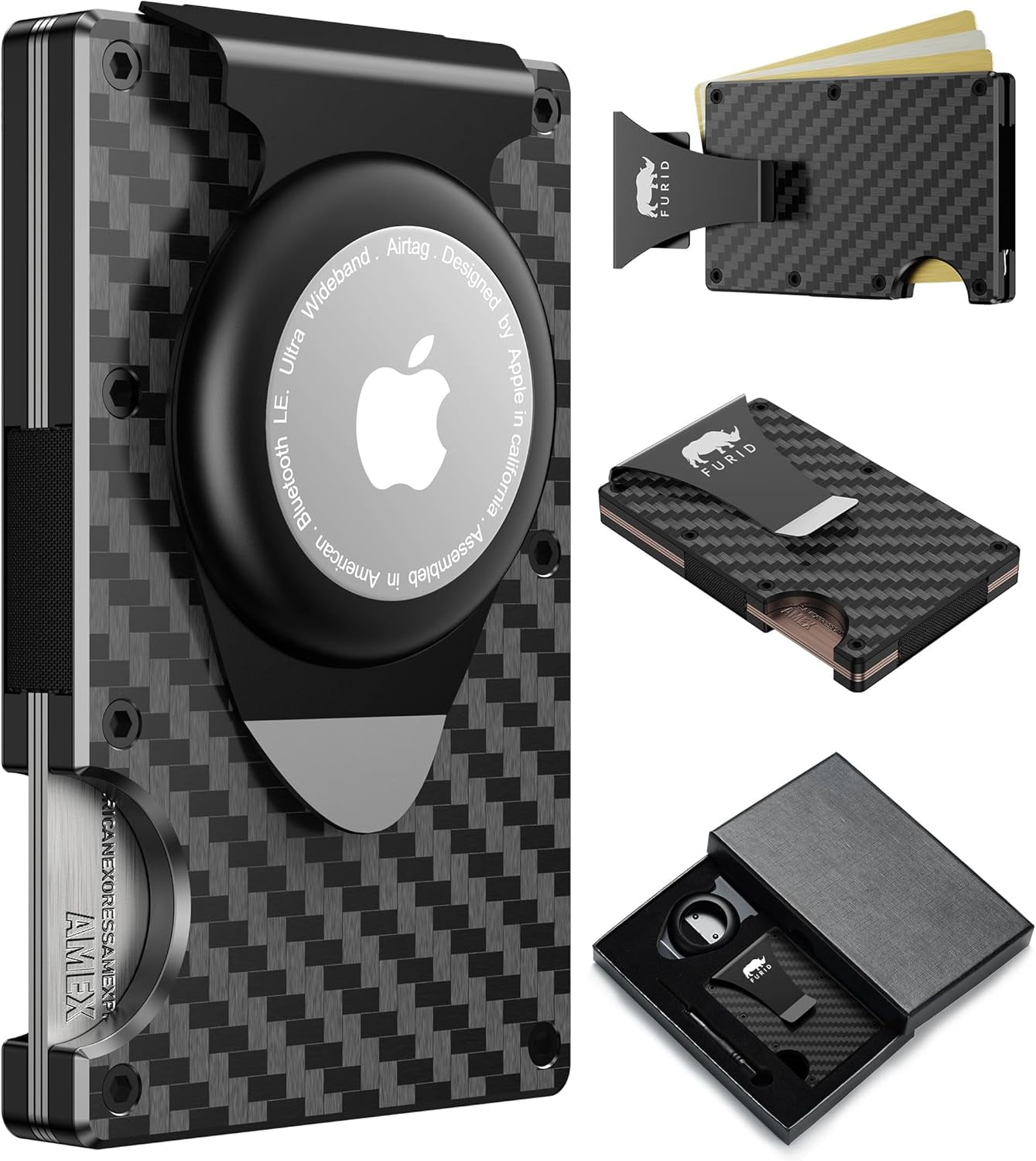 Airtag Wallet Men Slim: Wallet with Airtag Holder - Air Tag Wallet for ...