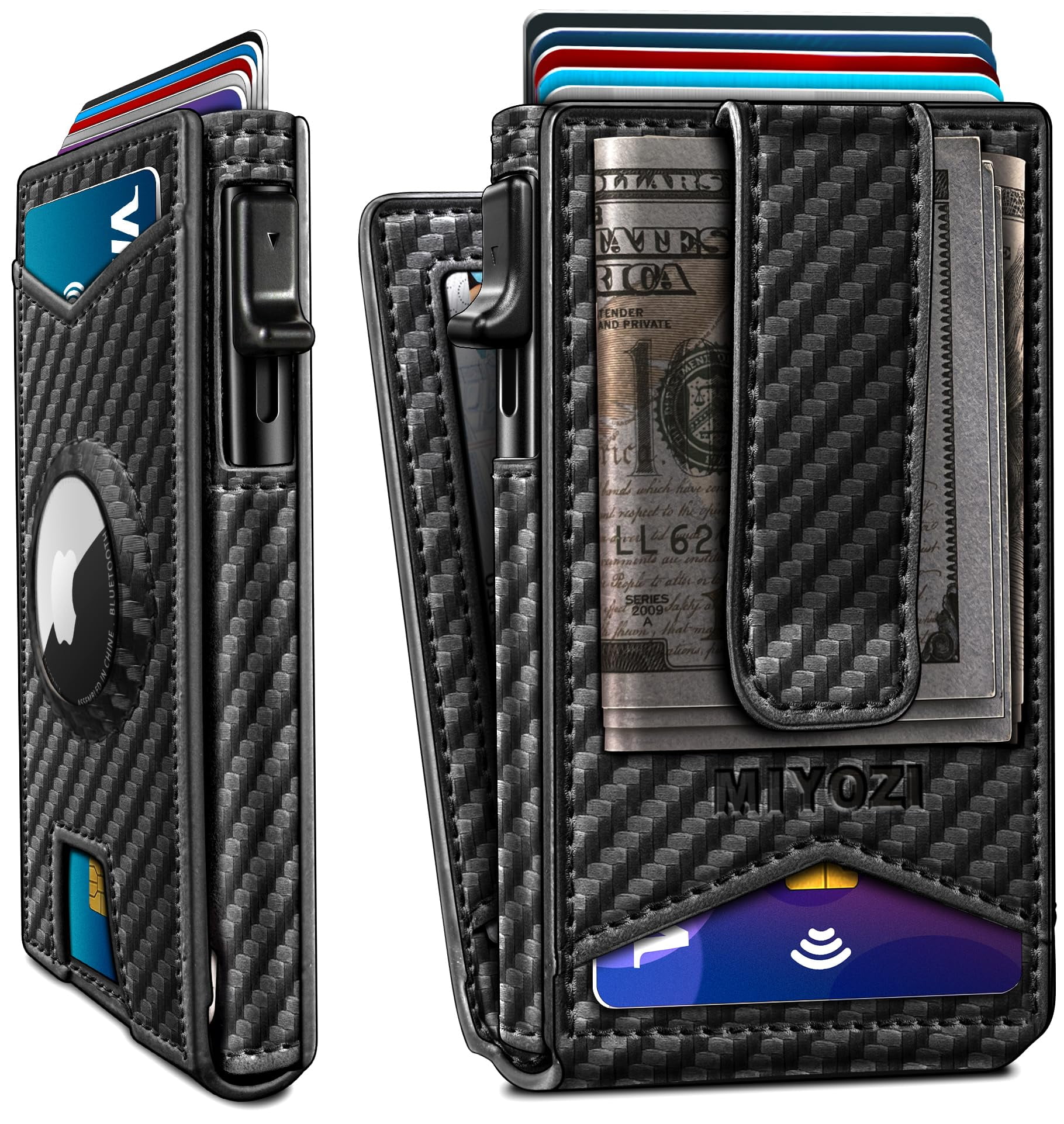 Airtag Wallet for Men,with Money Clip Gift Boxed,Slim Front Pocket ...