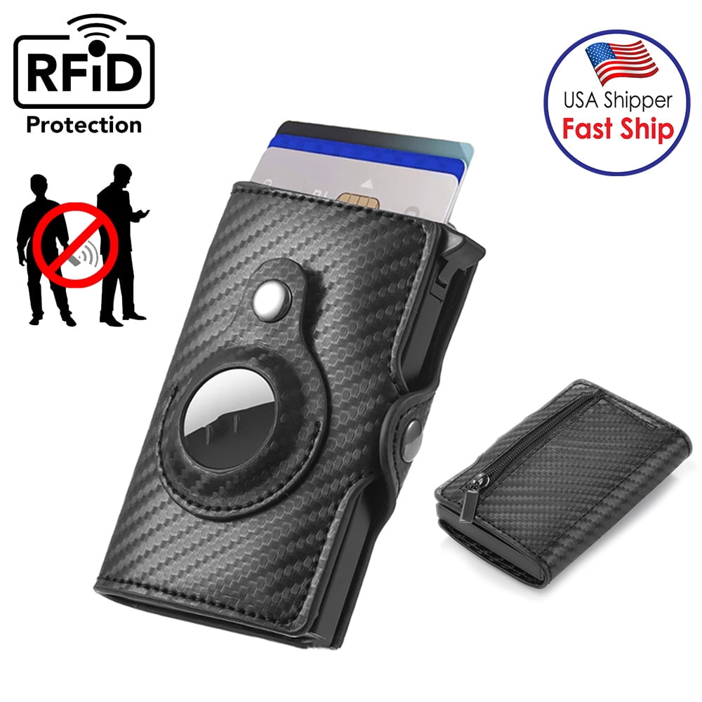Airtag Wallet, RFID Card Holder, Minimalist Card Holder, Carbon Fiber ...