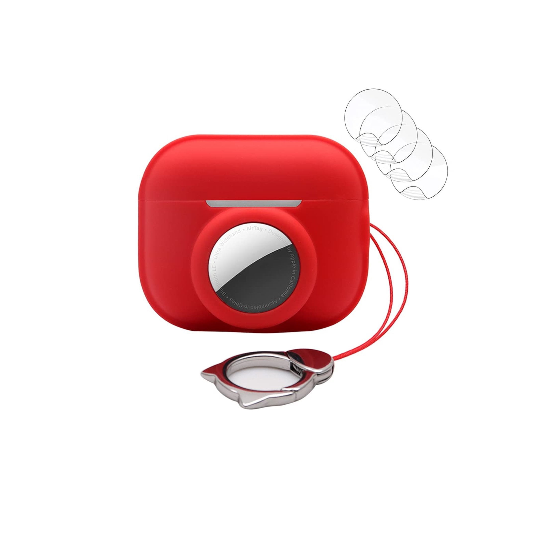 Airtag and AirPod Pro 2 Silicone Carrying Case with Shock-Proof Design ...