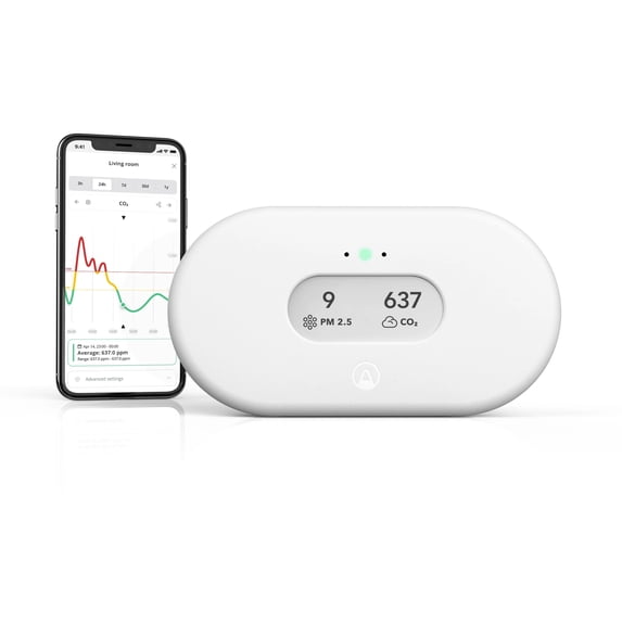 Airthings View Plus Indoor Air Quality Monitor, WiFi connected, Radon ...