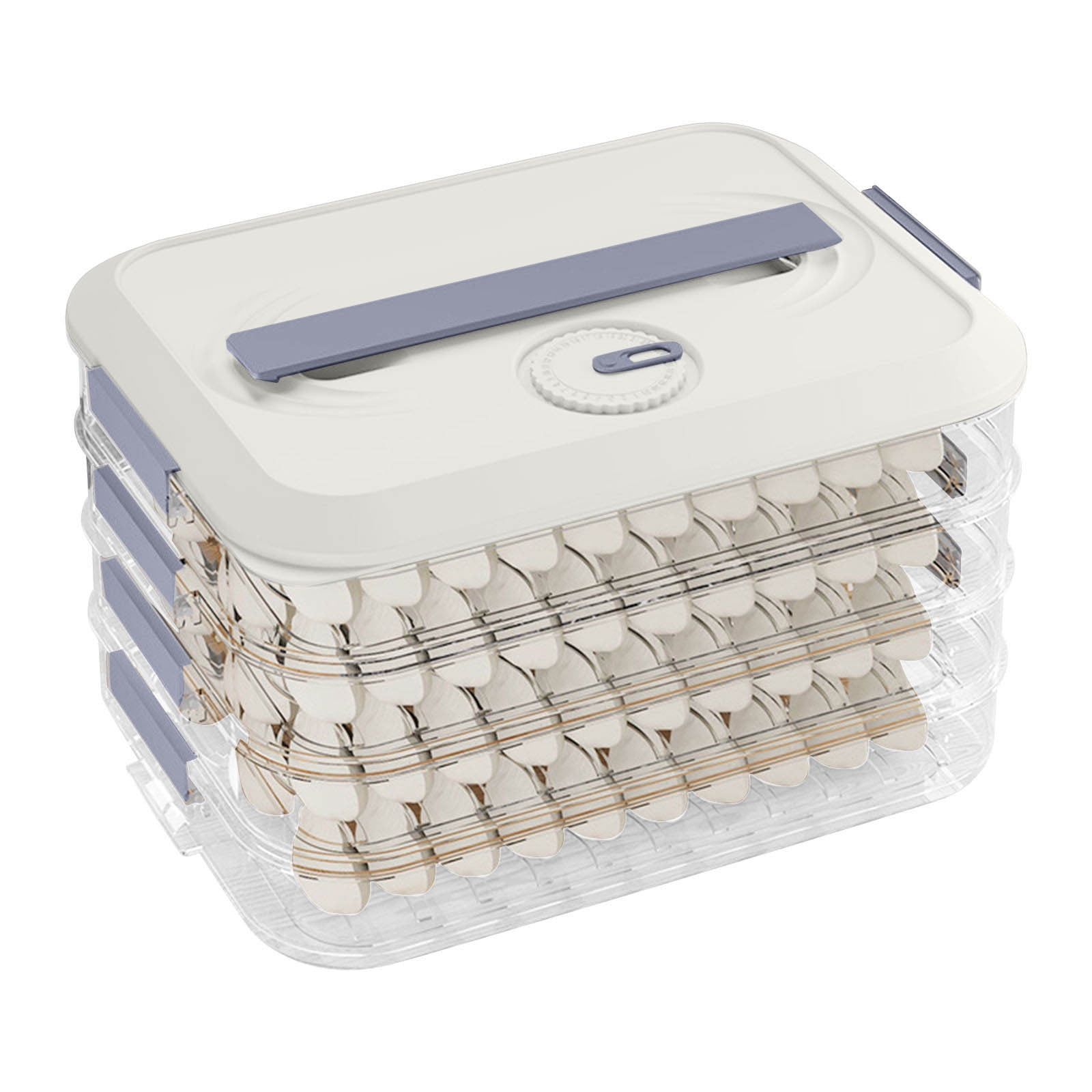Airtight 4-Layer Stackable Dumpling Storage Containers – BPA-Free ...