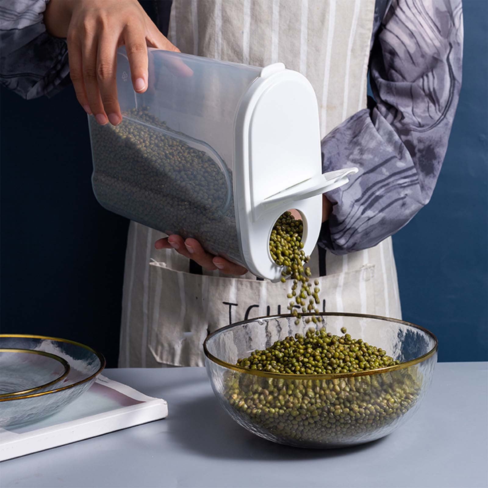 Airtight Cereal Storage Container Clear Airtight Kitchen Food Storage ...