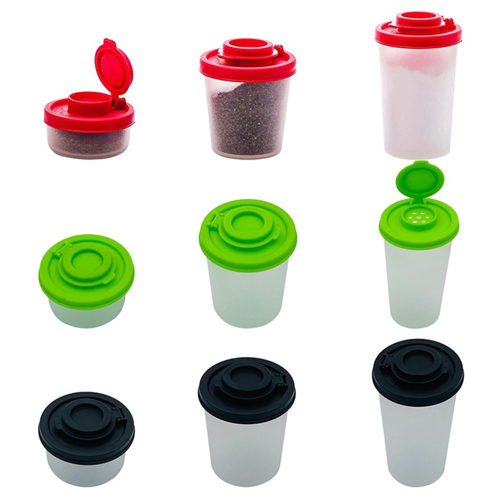Airtight Condiment Bottles with Clear Plastic, Moisture-Proof Salt and ...