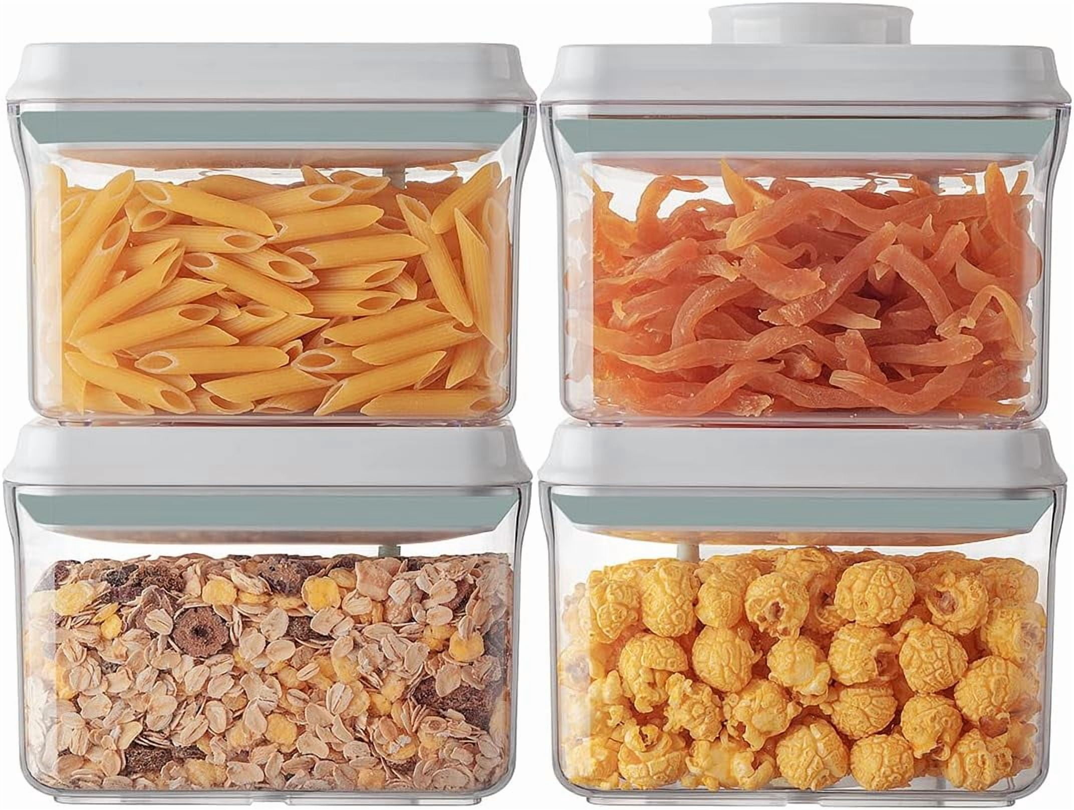 Airtight Container Set 4 Pcs 1000ml Clear Stackable Food Storage ...