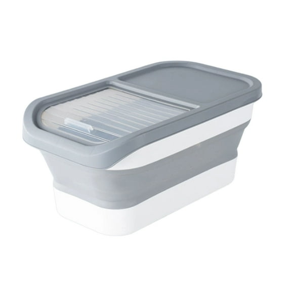 Airtight Dog Food Storage Container with Wheels,Foldable Design Holds ...