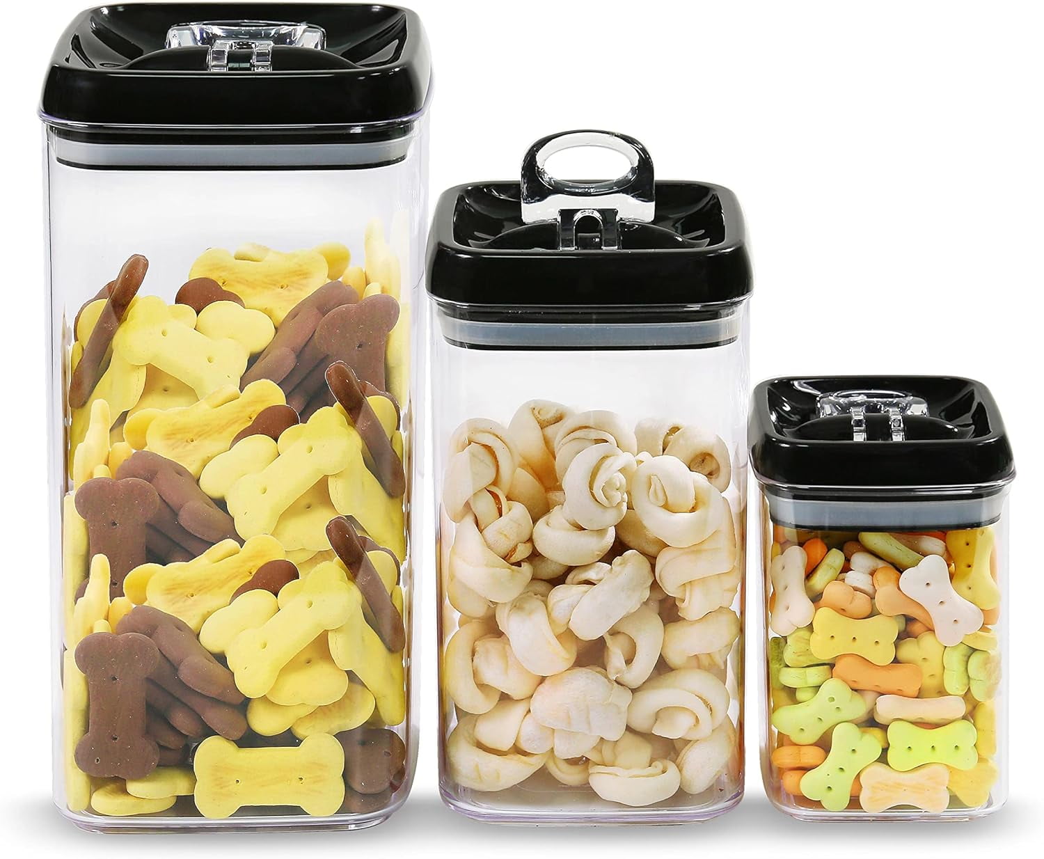 Airtight Flip-Top Storage Container – Rectangular Acrylic Canister ...