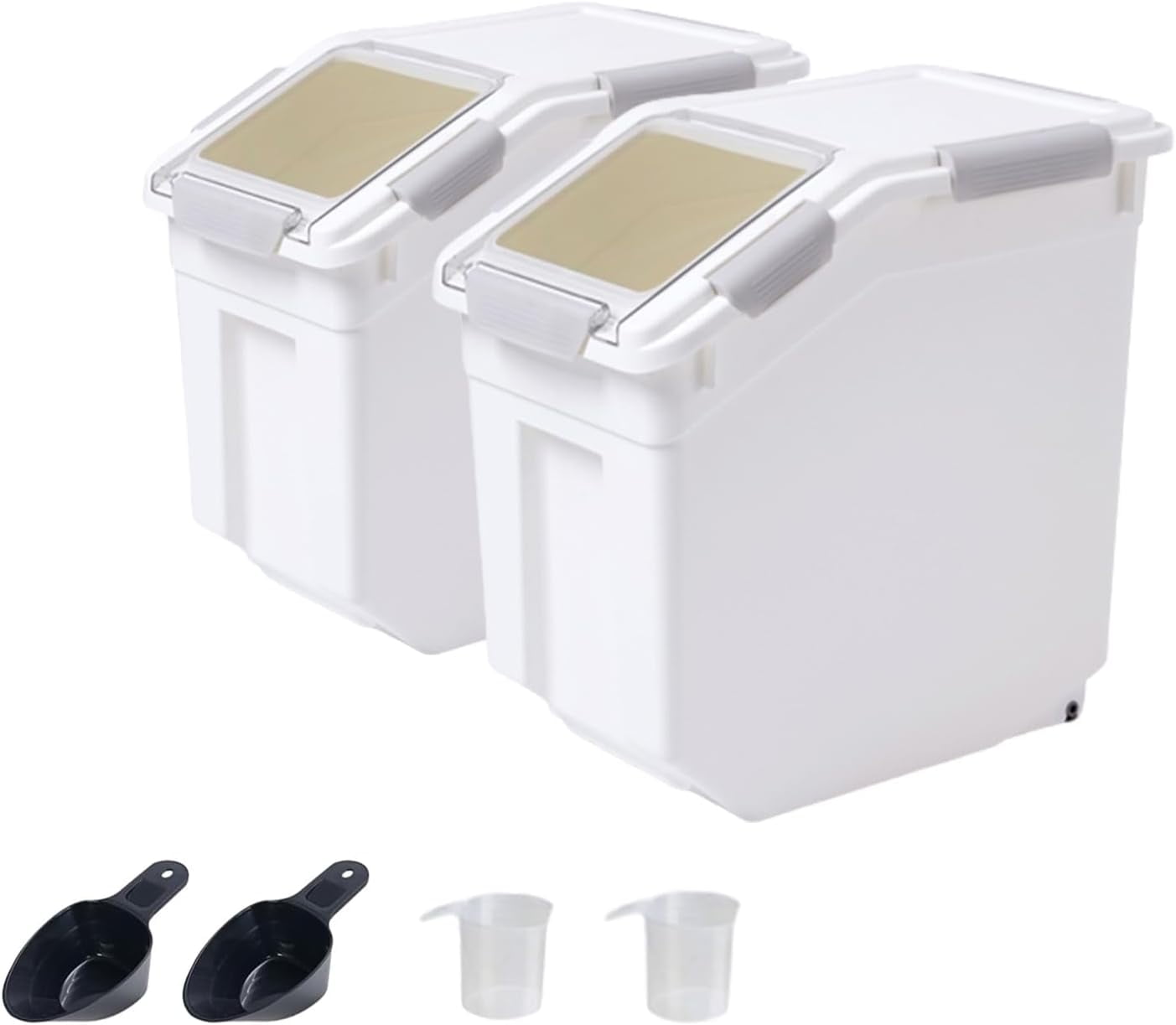 Airtight Flour Storage Container 25 lb Rice Storage Container with ...