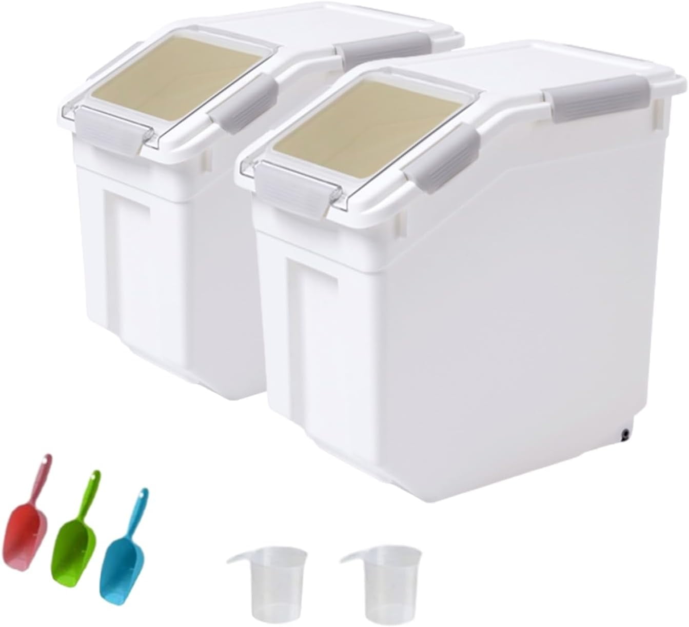 Airtight Flour Storage Container 25 lb Rice Storage Container with ...